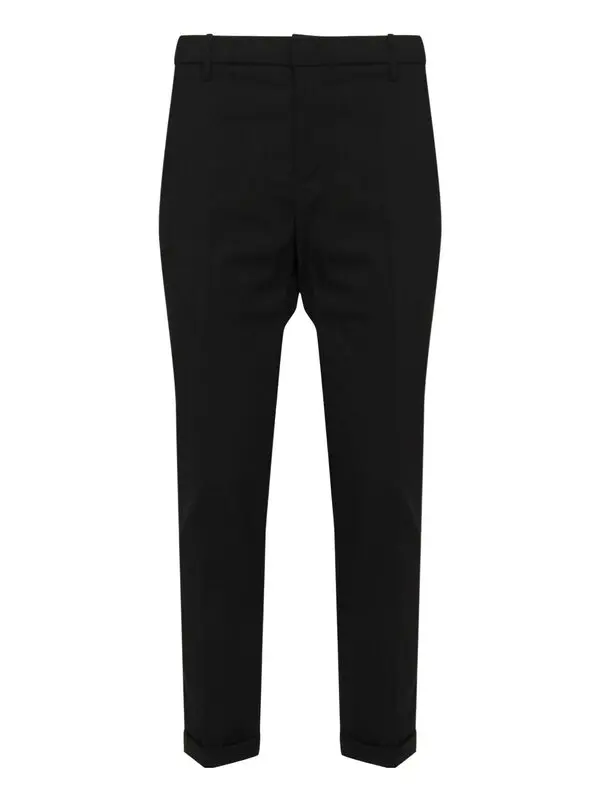 DONDUP Low Rise Tailored Trousers - Black