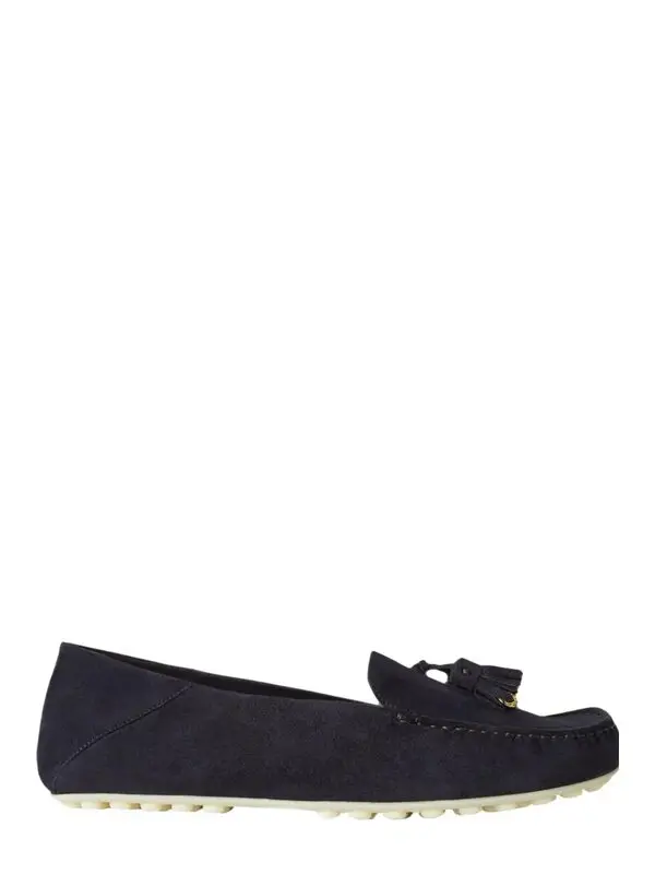 Loro Piana Tassel Detail Slip-on Loafers - Navy Blue/sun Gold