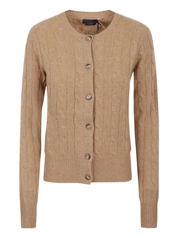 Polo Ralph Lauren Cable-knit Cashmere Cardigan - Nude