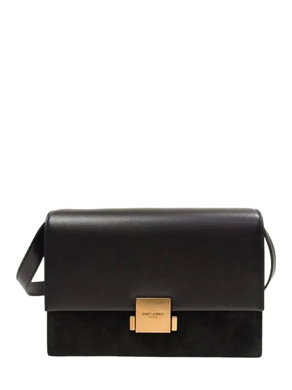 Saint Laurent Logo Shoulder Bag - Black