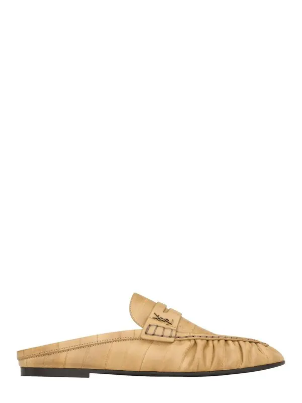 Saint Laurent Le Loafer Mules - Nude