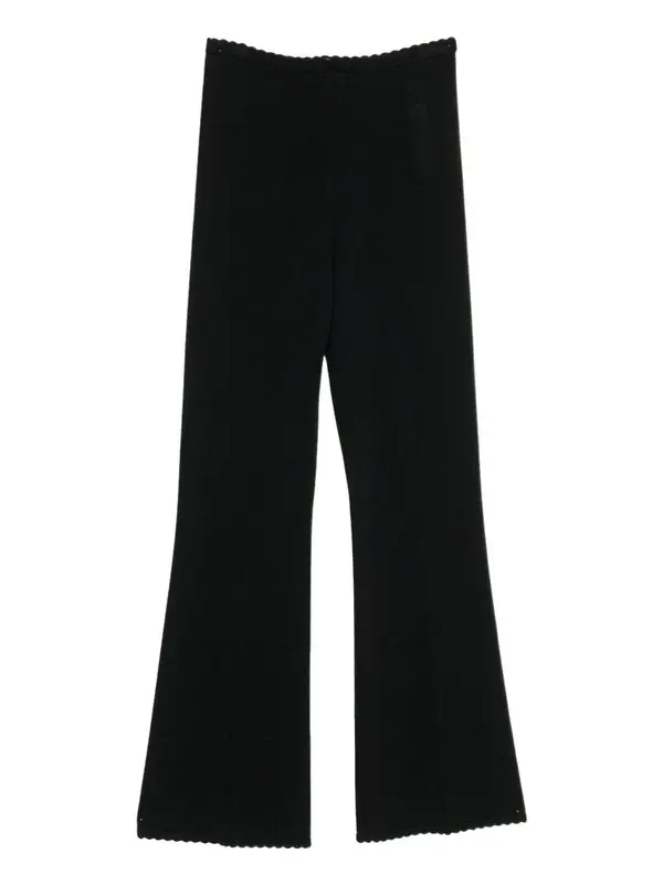 TWINSET Pleated Detailed Flared Trousers - Black