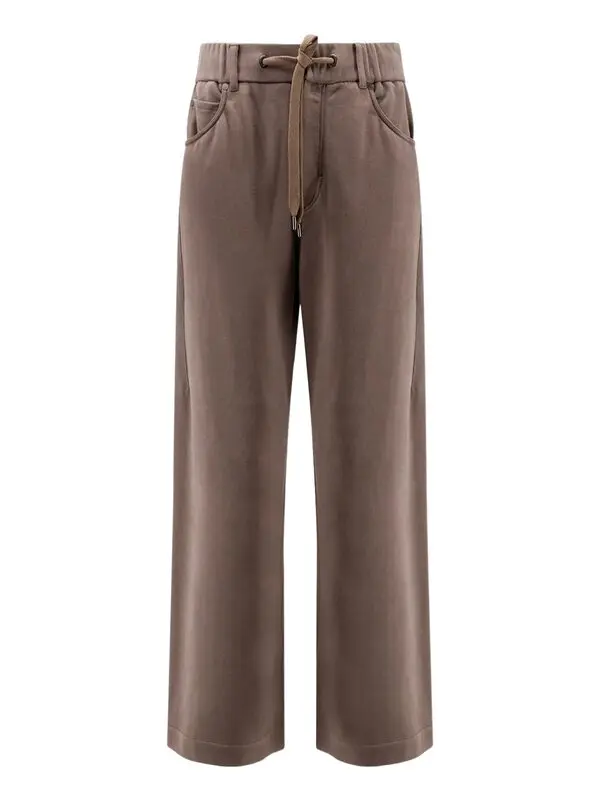 Brunello Cucinelli Wide Leg Drawstring Pants - No