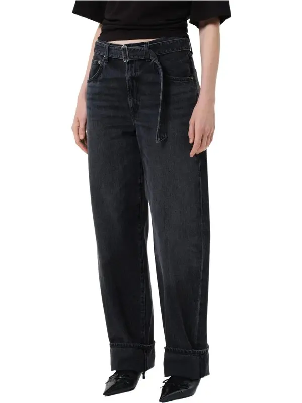 AGOLDE Mid-rise Denim Trousers - Black