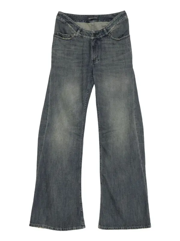 Balenciaga Wide-leg Jeans - Black
