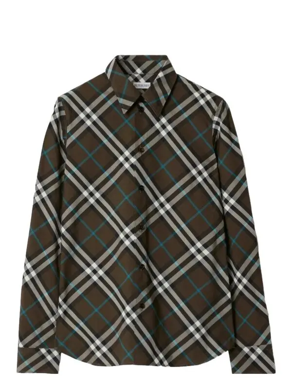 Burberry Long Sleeve Checked Shirt - No
