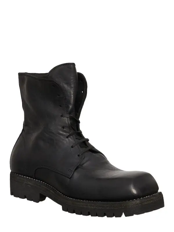 Guidi Lace-up Ankle Boots - Black