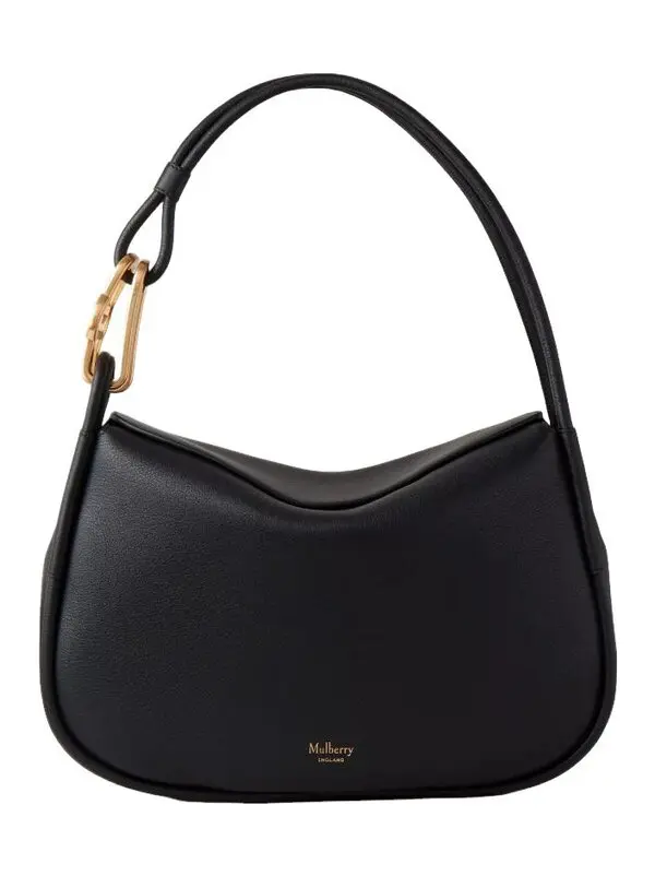Mulberry Link Shoulder Bag With Rider's Lock Clasp - Black