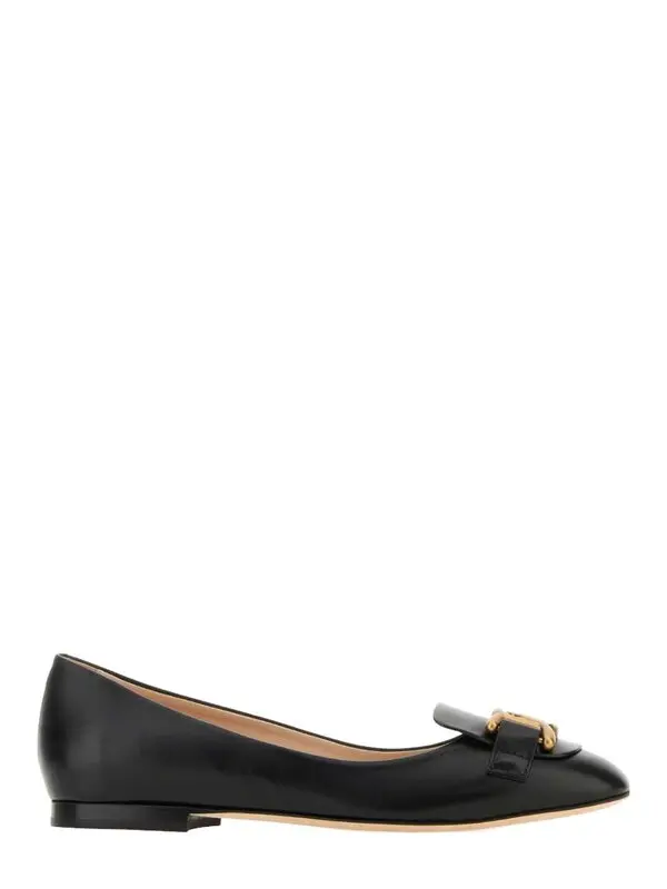 TOD'S Chain-link Detail Ballet Flats - Black