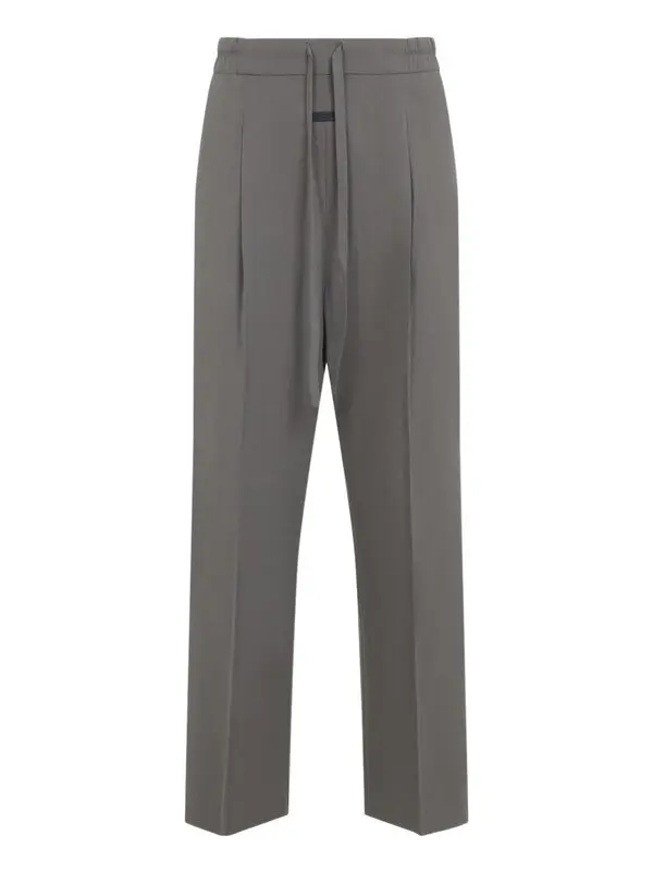 Fear Of God Straight-leg Drawstring Trousers - Green
