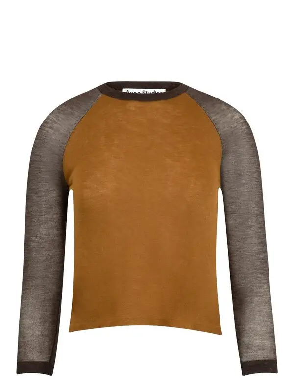 Acne Studios Two-toned Knitted Top - Brown