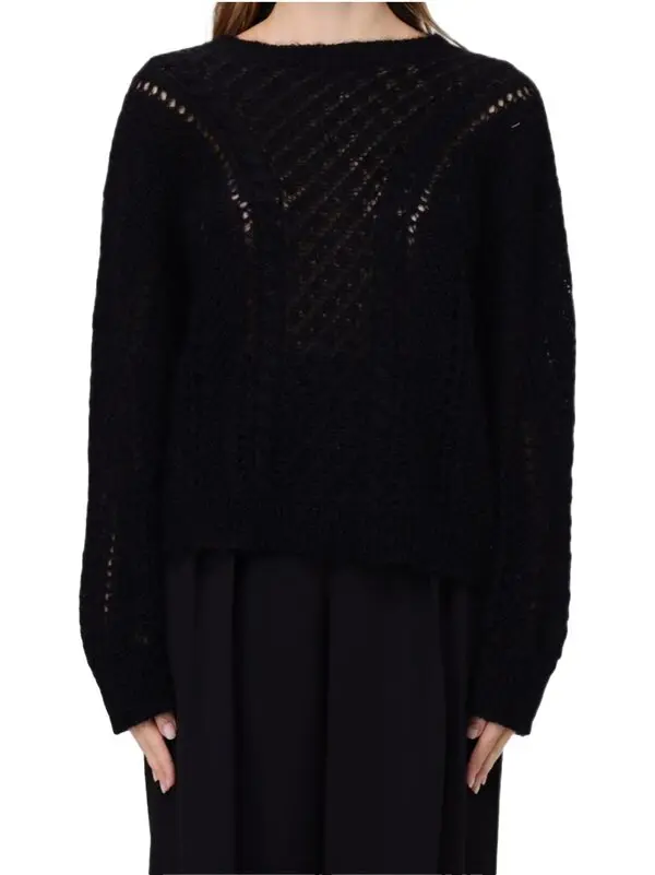 TWINSET Openwork Crewneck Jumper - Black