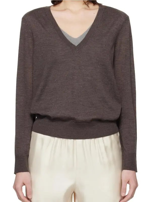 Loulou De Saison V-neck Sweater - Brown