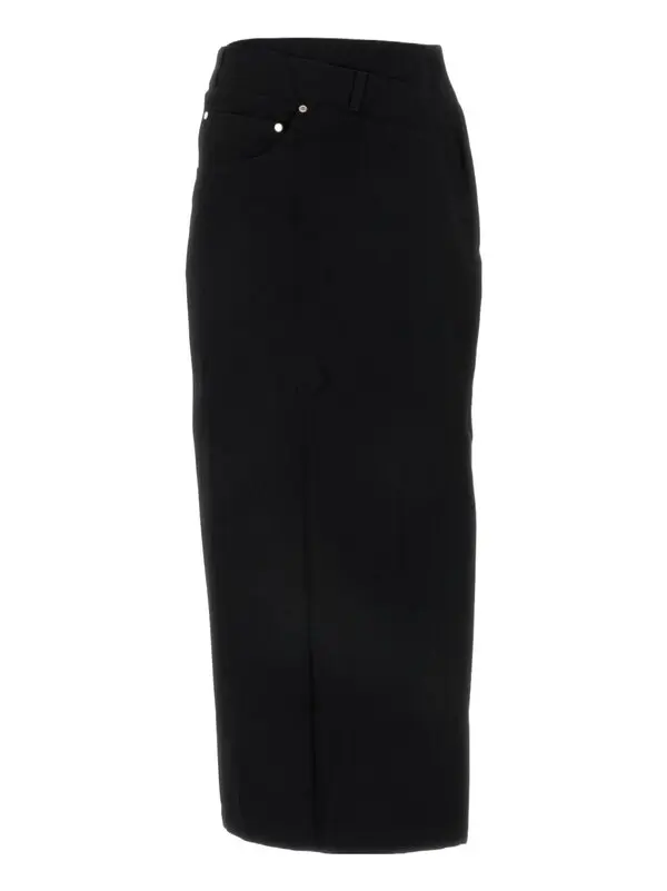 Loewe Deconstructed Denim Midi Skirt - Black