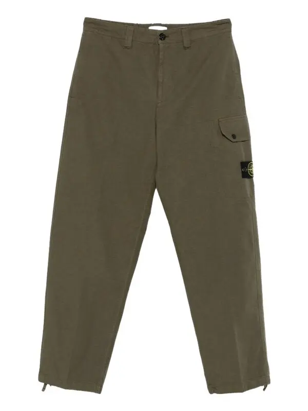 Stone Island Logo Patch Cargo Pants - Military Green