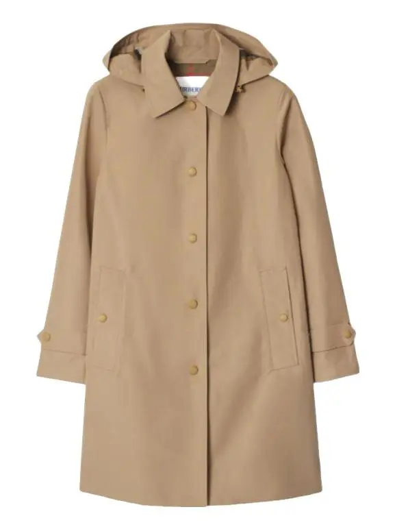 Burberry Long Sleeve Hooded Windbreaker - Archives Beige