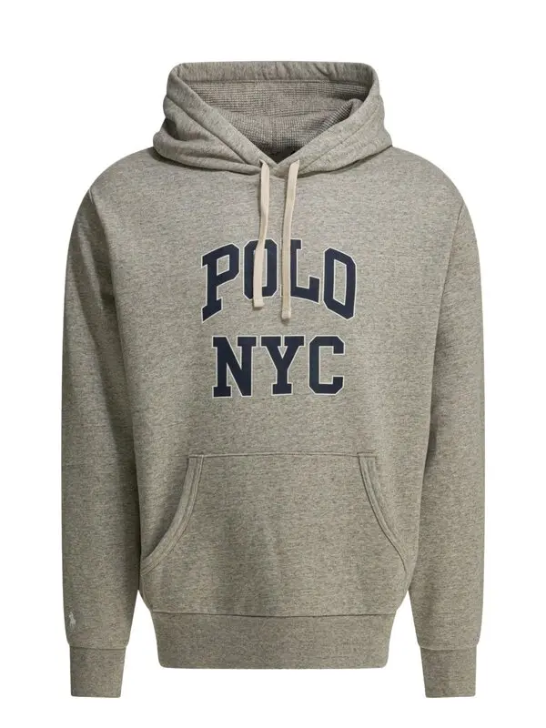 Polo Ralph Lauren Logo Print Hoodie - Gray