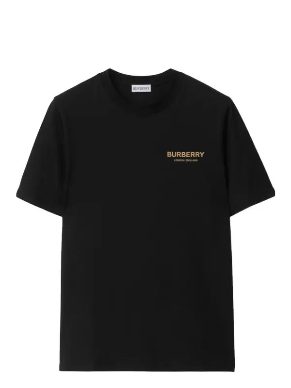 Burberry Logo Cotton T-shirt - Black