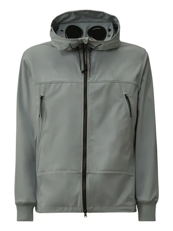 C.P. COMPANY Shell-r Goggle Hooded Jacket - Silver-blue