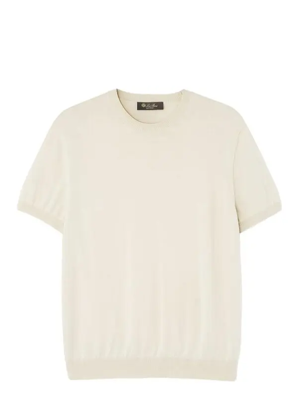 Loro Piana Ice Wish Crewneck Knitted Top - Cold Beige