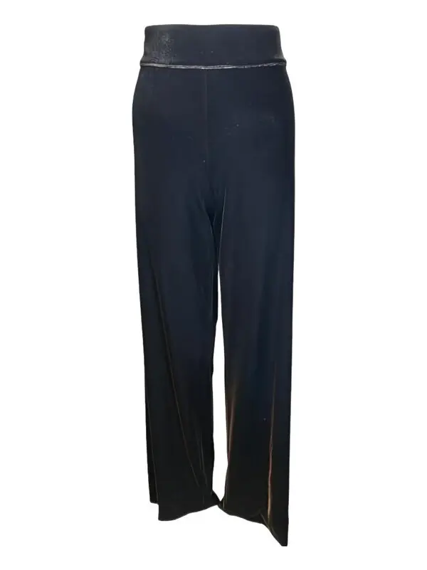 D.exterior Elastic Waistband Casual Pants - Black