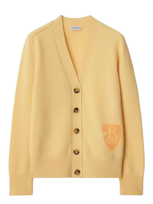 Burberry B-shield Knitted Cardigan - Sandstone