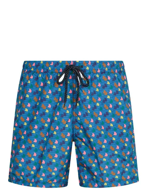 DRUMOHR Patterned Swim Shorts - Blue