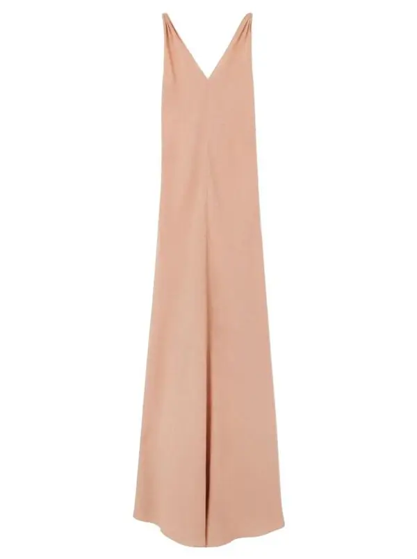 Loro Piana Callie Flared Midi Dress - Natural Shell