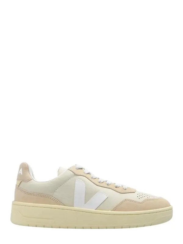 VEJA V-90 Low-top Lace-up Sneakers - Nude