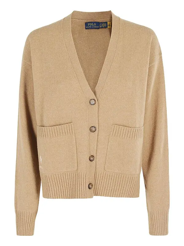 Polo Ralph Lauren V-neck Knitted Cardigan - Nude