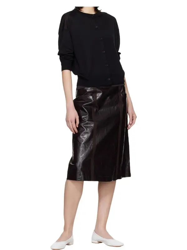 Loulou De Saison Rib-knit Cardigan With Button Closure - Black