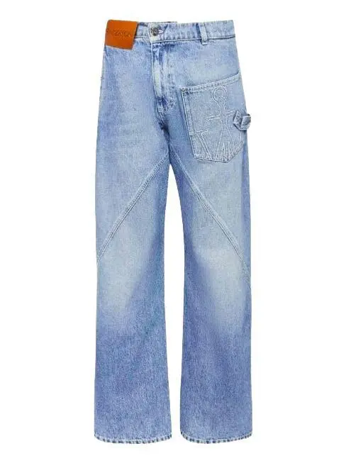 J.W.ANDERSON Jw Anderson Twisted Workwear Denim Jeans - Light Blue