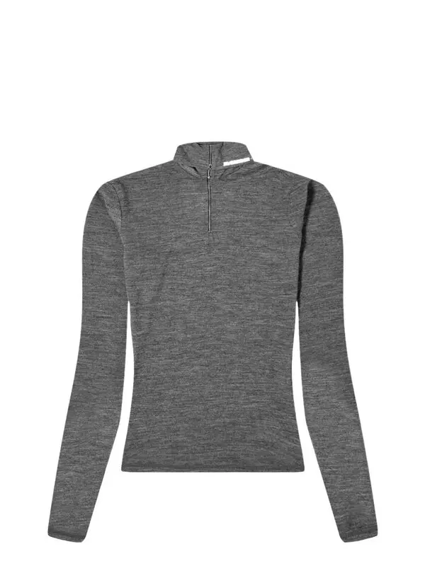 JIL SANDER Zip Detail High Neck Top - No