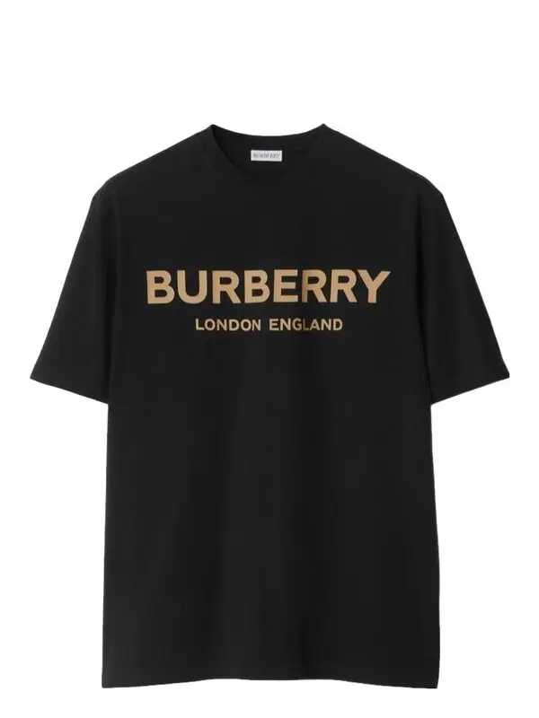 Burberry Logo Cotton T-shirt - Black