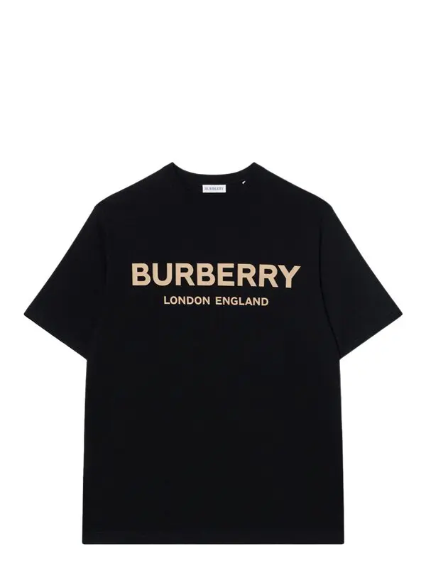 Burberry Logo Cotton T-shirt - Black