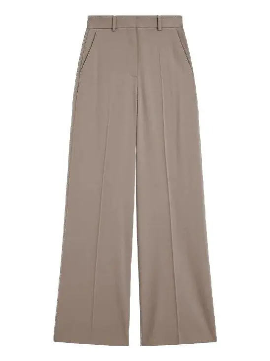 JOSEPH Alana Wool-blend Twill Wide-leg Pants - Nude