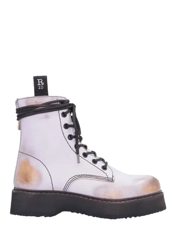 R13 Lace-up Boots - Purple