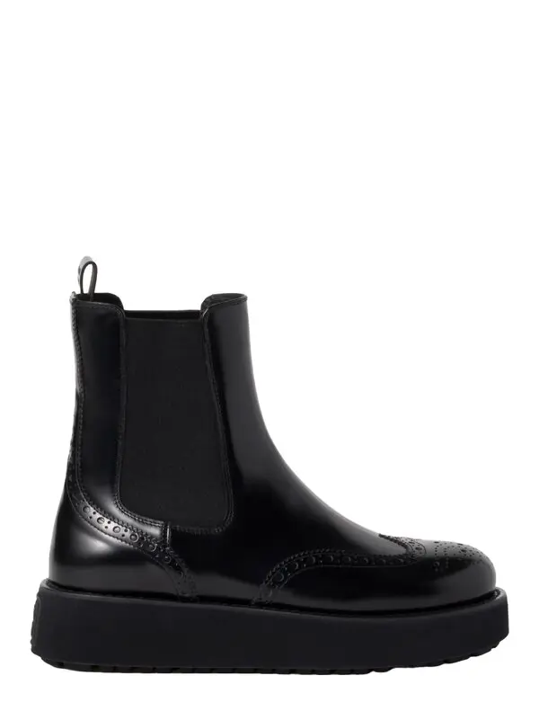Miu Miu Round Toe Chelsea Boots - Black