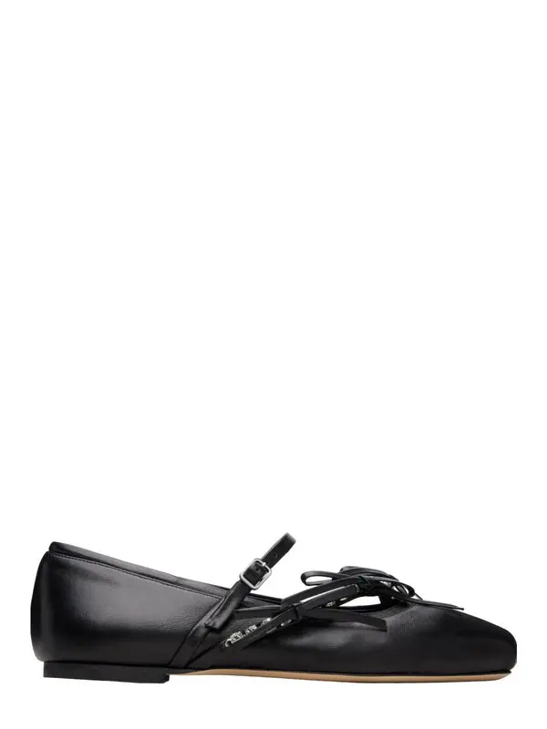JIMMY CHOO Loli Ballet Flats With Crystal Embellishments - Black