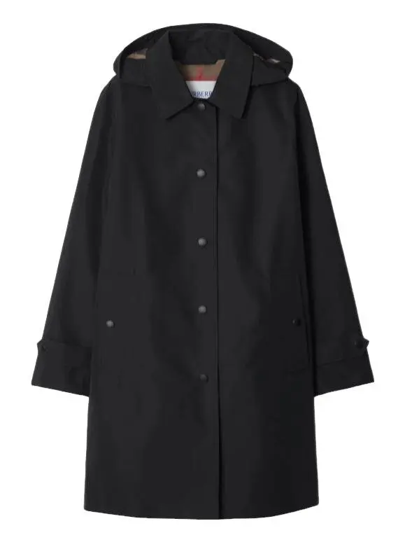 Burberry Long-sleeved Trench Coat - Black