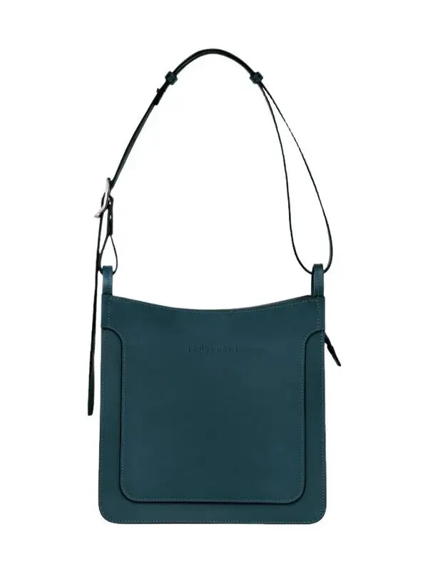 Longchamp Le Foulonné Leather Shoulder Bag - Ink Blue