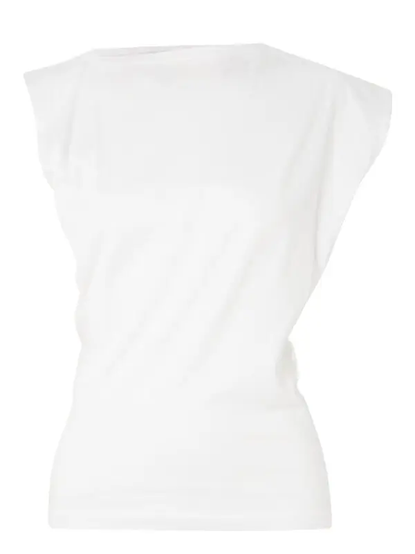 AGOLDE Beth Draped T-shirt - White