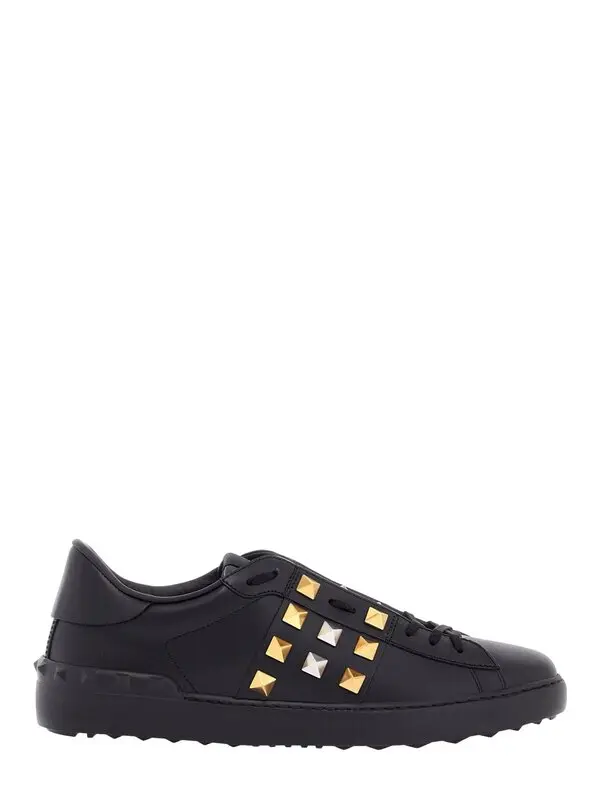 Valentino Garavani Rockstud Untitled Lace-up Sneakers - Black