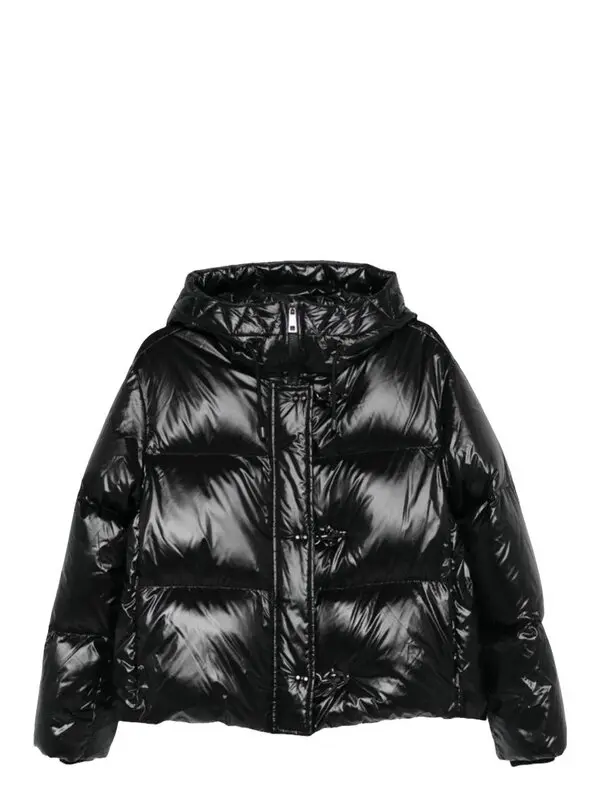 FAY Hooded Quilted Puffer Jacket - Black