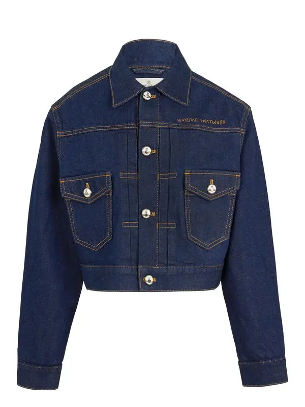 VIVIENNE WESTWOOD Cropped Marlene Jacket - Indigo