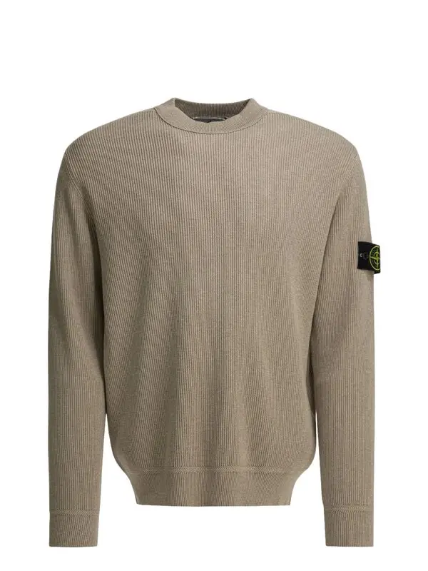 Stone Island Logo Patch Crewneck Sweatshirt - Green