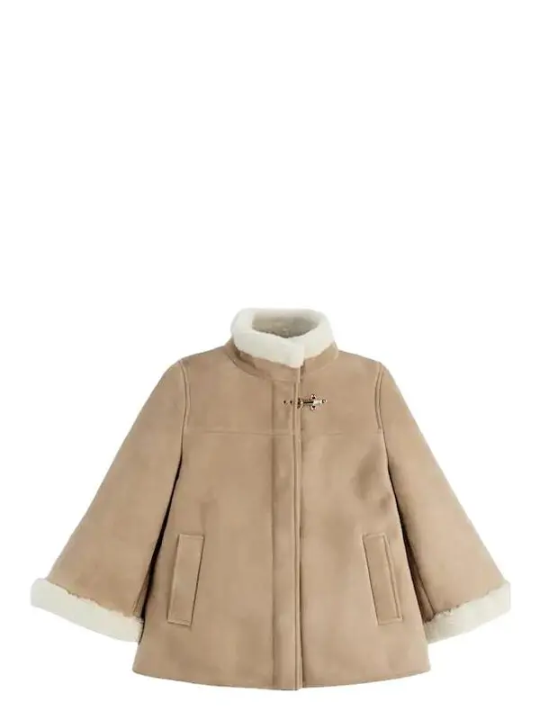 FAY Virginia Sheepskin Coat - Nude