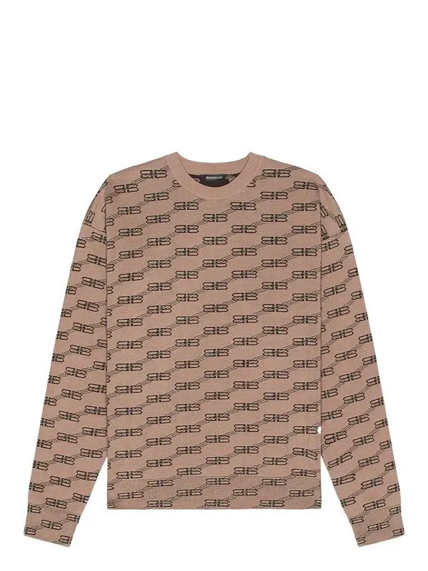 Balenciaga Bb Icon Knit Jumper - Brown