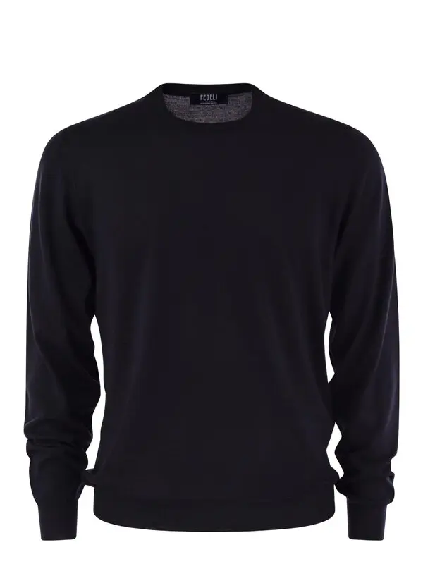 Fedeli Crew Neck Sweater - Black