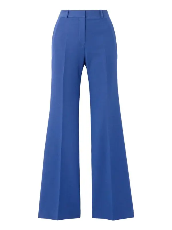 JOSEPH Cotton-blend Wide-leg Trousers - Blue